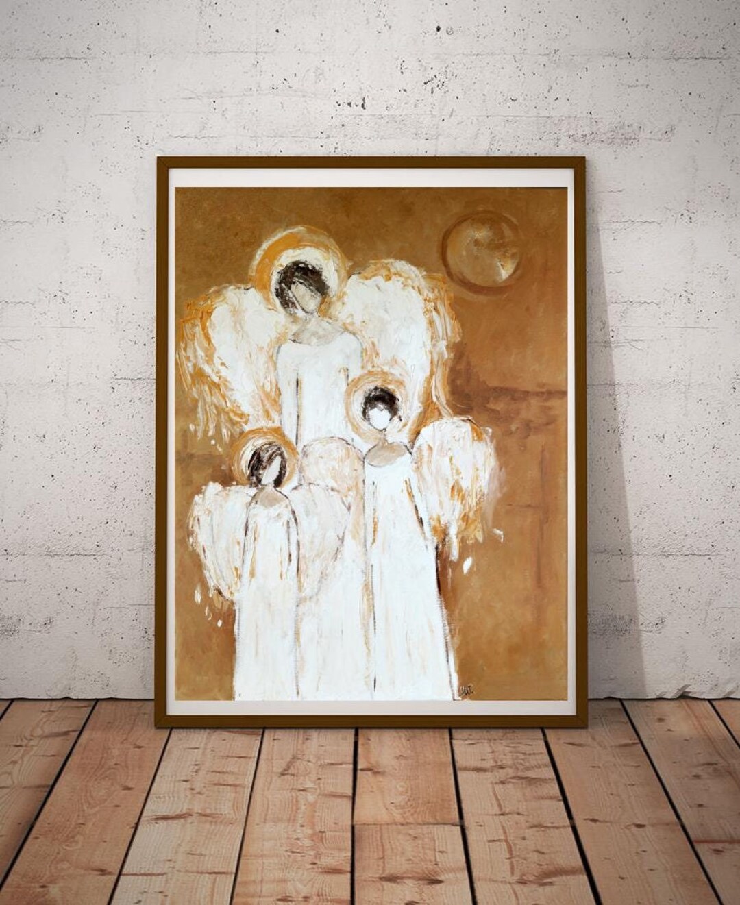 Guardian Angel Printable, Angel Room Decor With Children Angel Painting ...