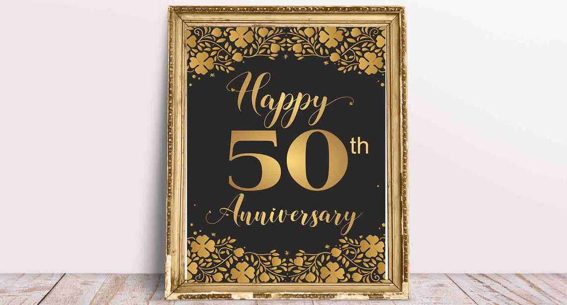 Anniversary 50th Anniversary 50 Year Happy Anniversary | Etsy