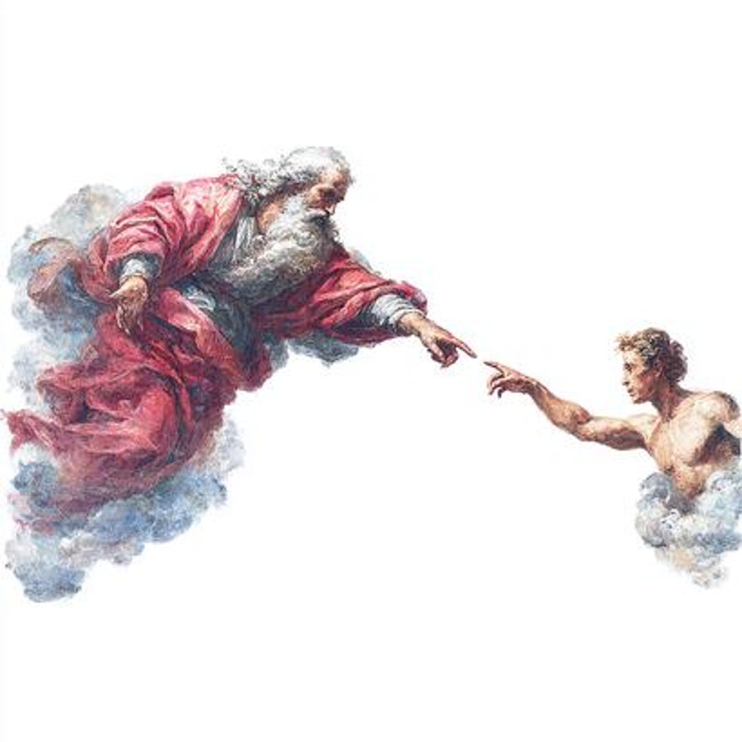 8 Old Testament Bible Clipart Creation of Adam Story Clipart Gods Hands ...