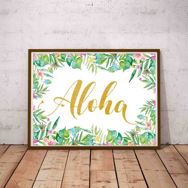 Aloha Printable Art - Etsy