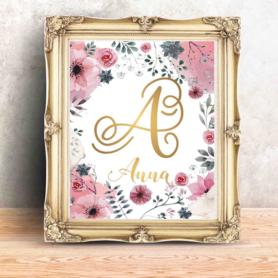 Anna Birthday Anna Print Anna Name Printable Wall Art Baby | Etsy