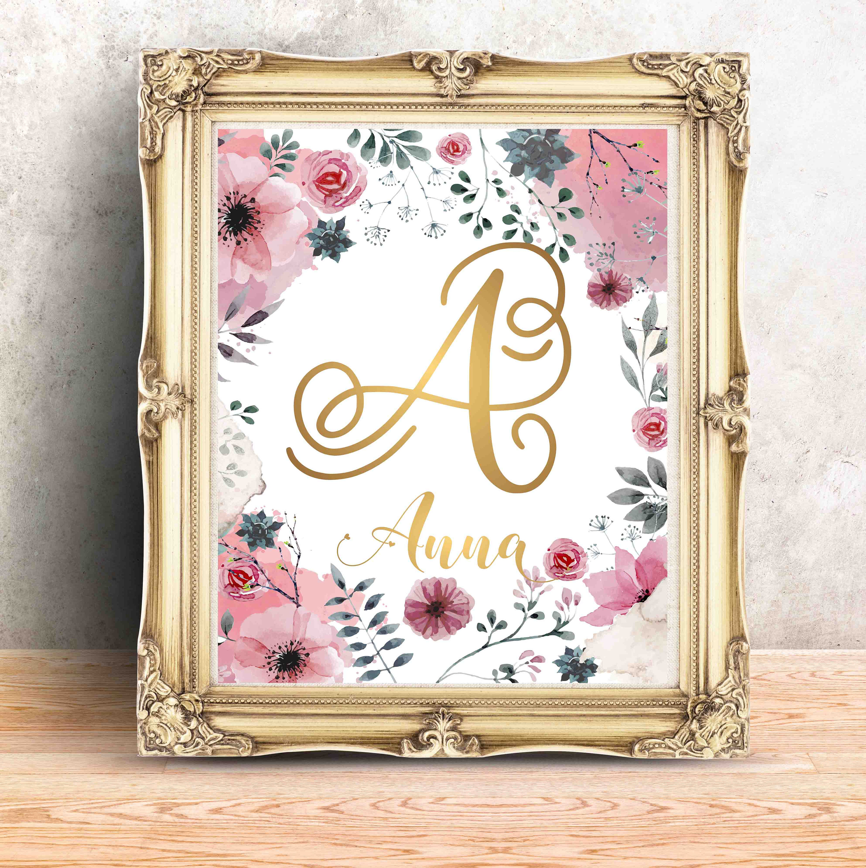 Anna Birthday Anna Print Anna Name Printable Wall Art Baby - Etsy