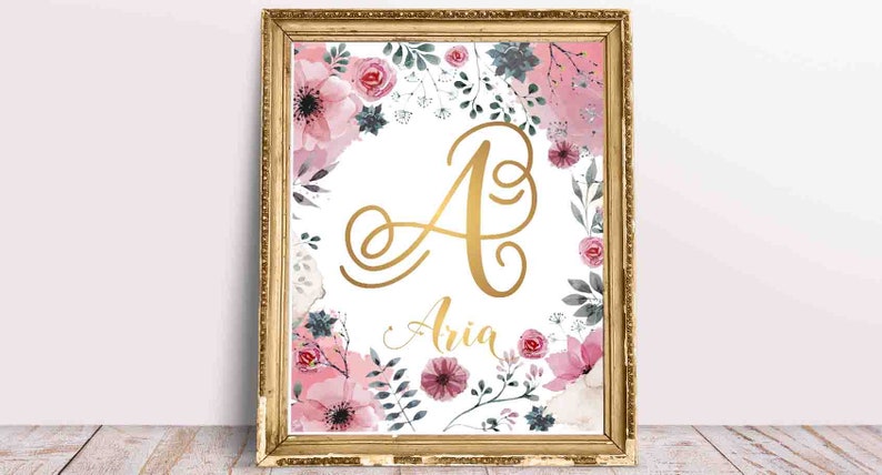 Aria Baby Name Sign Aria Wall Art Aria Party Printable Aria - Etsy