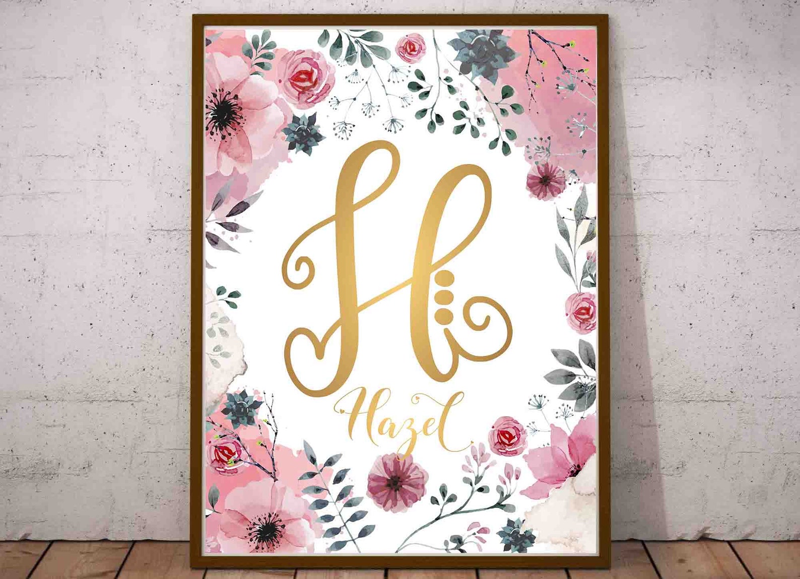 Hazel Personalized Name Sign Hazel Baby Party Decorations | Etsy