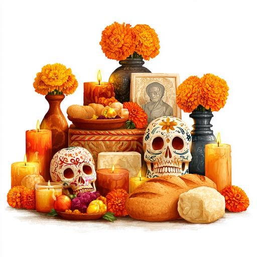 8 Ofrenda Altar Clipart, Mexican Fiesta, Watercolor Printable, Digital ...