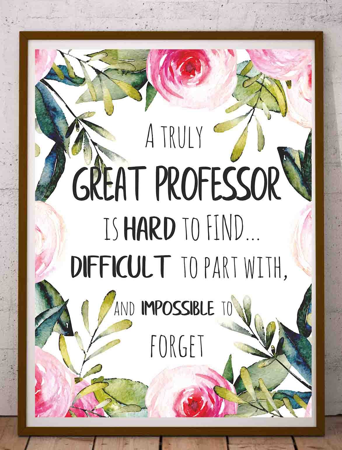 Professor Thank You, A Truly Great Professor is Hard to Find, Teacher ...
