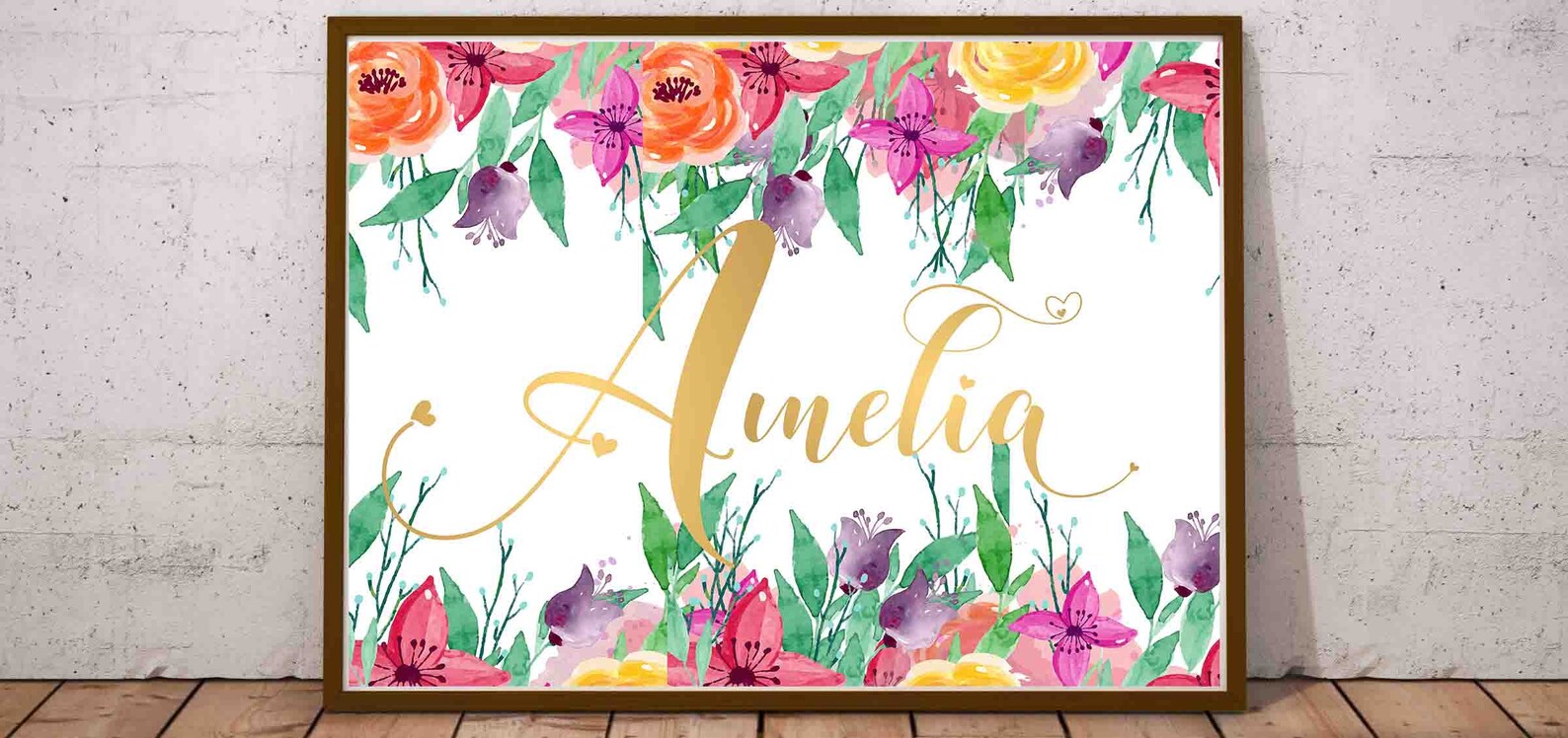 Amelia Name Sign Printable Girl Name Print Wedding Card Names Printable ...