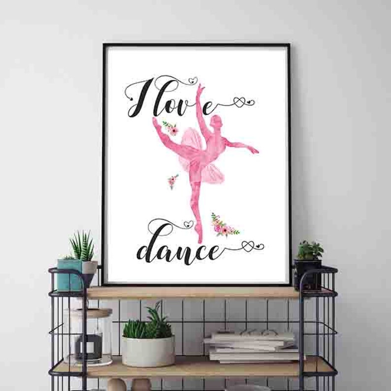 I Love Dance Teacher Gift Printable Dance Instructor Keepsake - Etsy