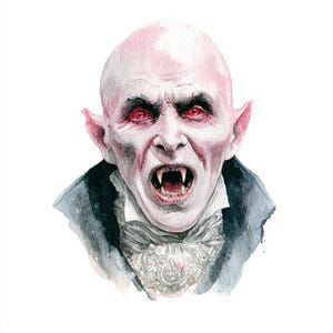 8 Dracula Clipart, Pinkoween Vampire Halloween Watercolor Printable ...