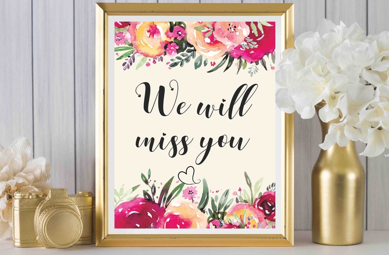 We Will Miss You PRINTABLE Retirement Party Going Away Party | Etsy