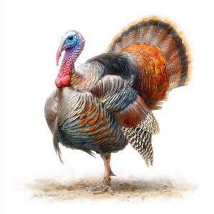 8 Cute Autumn Turkey Clipart Fall Animals Thanksgiving Artwork ...