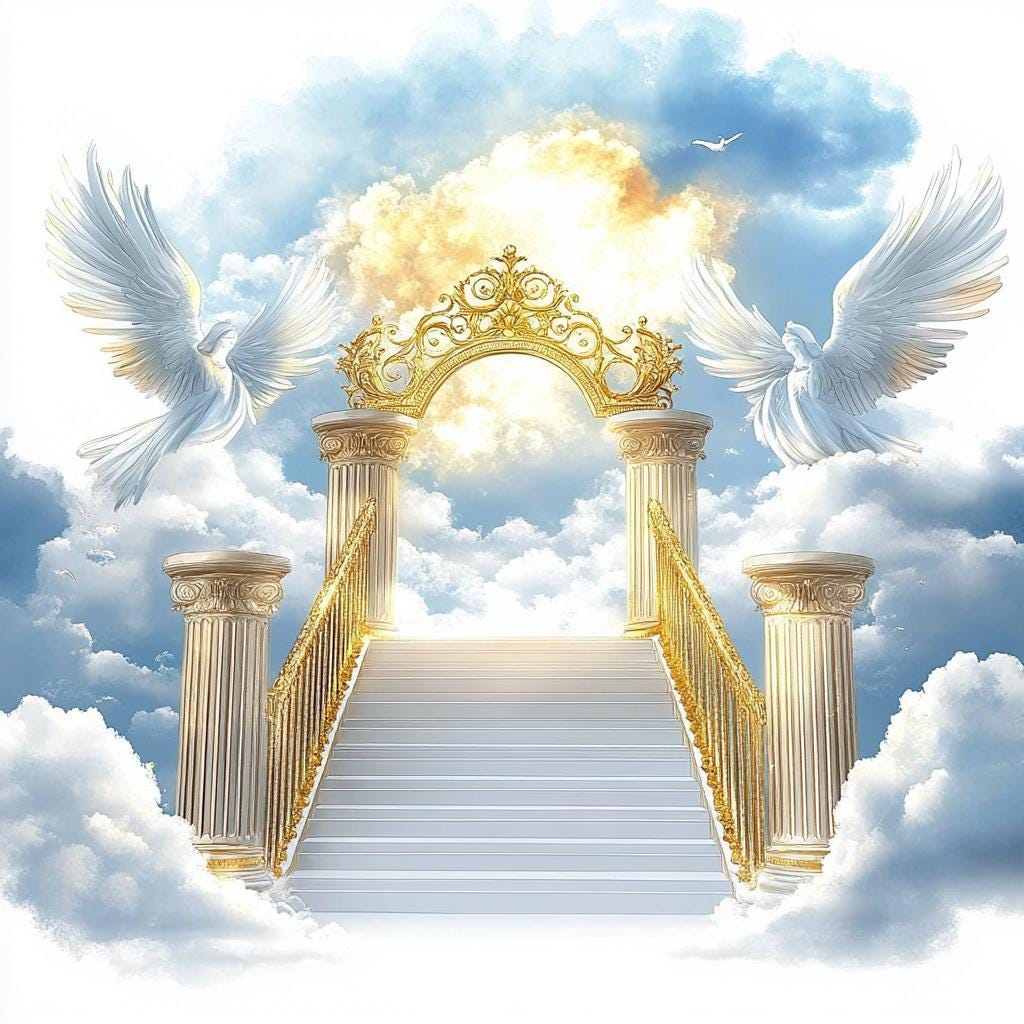 8 Golden Heaven Gates Clipart Stair Step to Heaven Crafts Digital Image ...