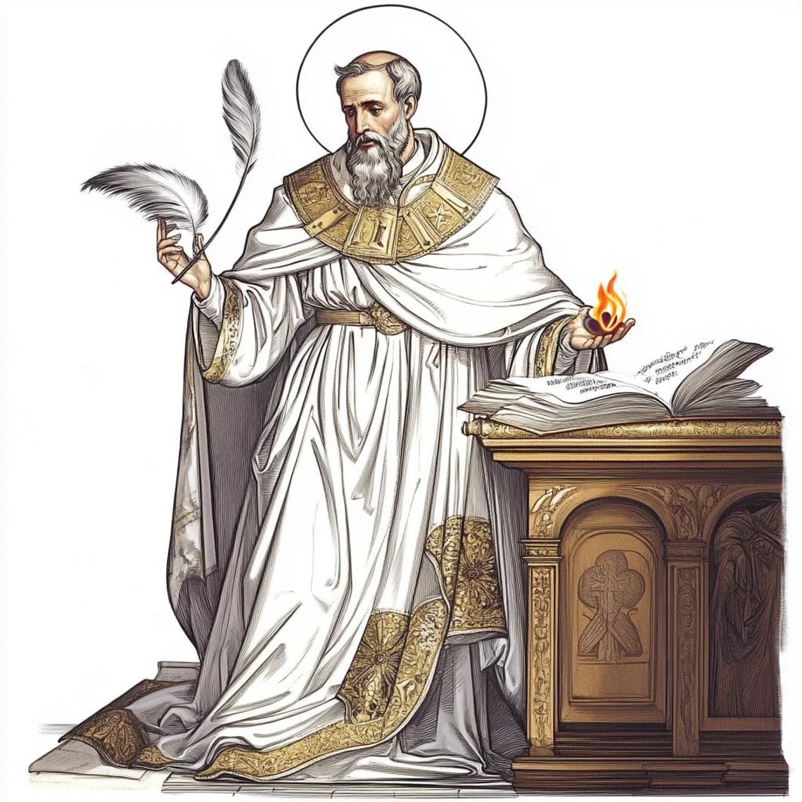 8 Saint Augustine of Hippo Clipart, Digital Download, PNG Images Bundle ...
