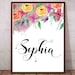 Sophia Name Sign for Wall Name Print Name Printable Girly Wall Decor ...