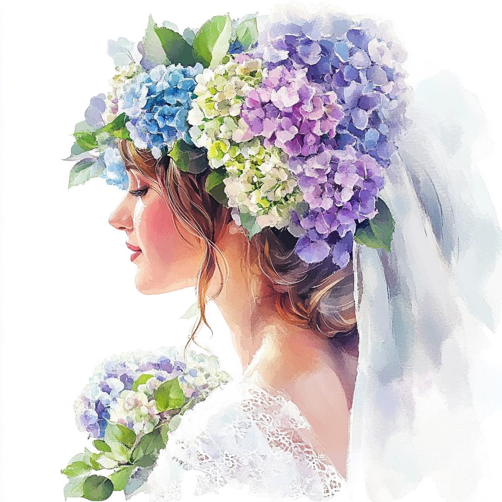 15 Bride Clipart Wedding Bouquet Clipart, Marriage Floral Hydrangeas ...
