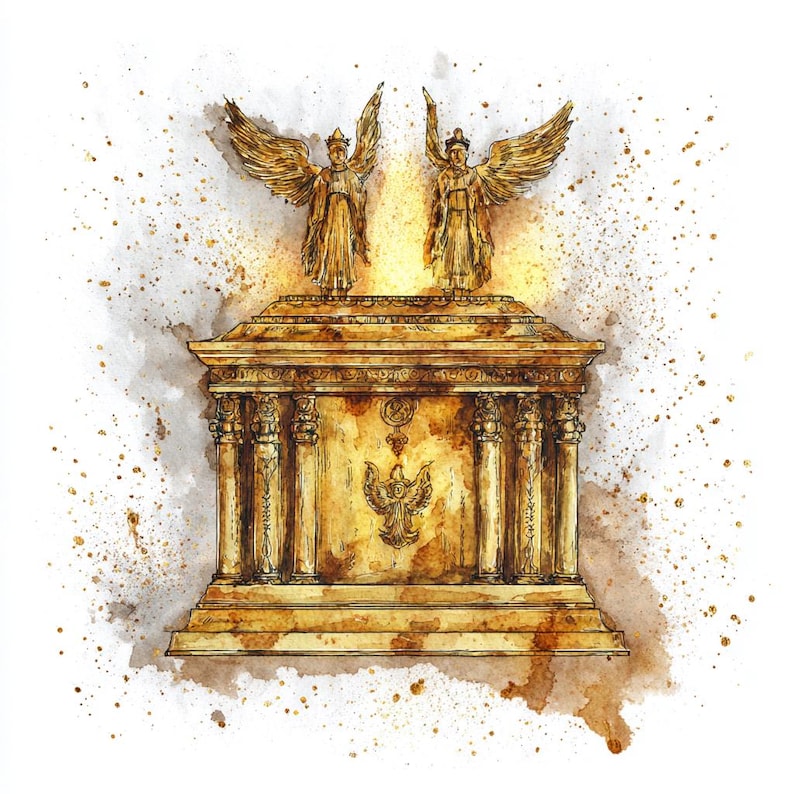10 Ark of Covenant Clipart Old Testament Story PNG Watercolor Printable ...