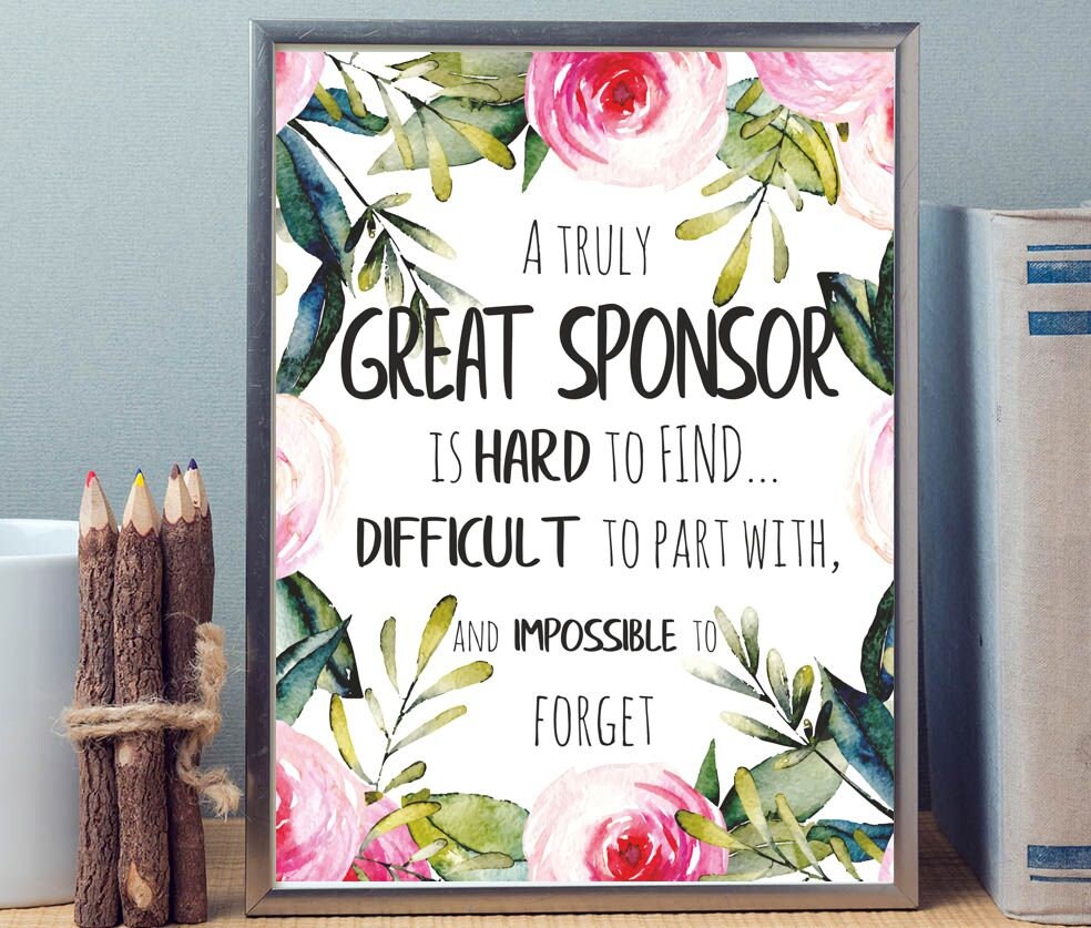Sponsor Gift, Sponsor Gift for Confirmation Sponsor Gift for Wedding ...