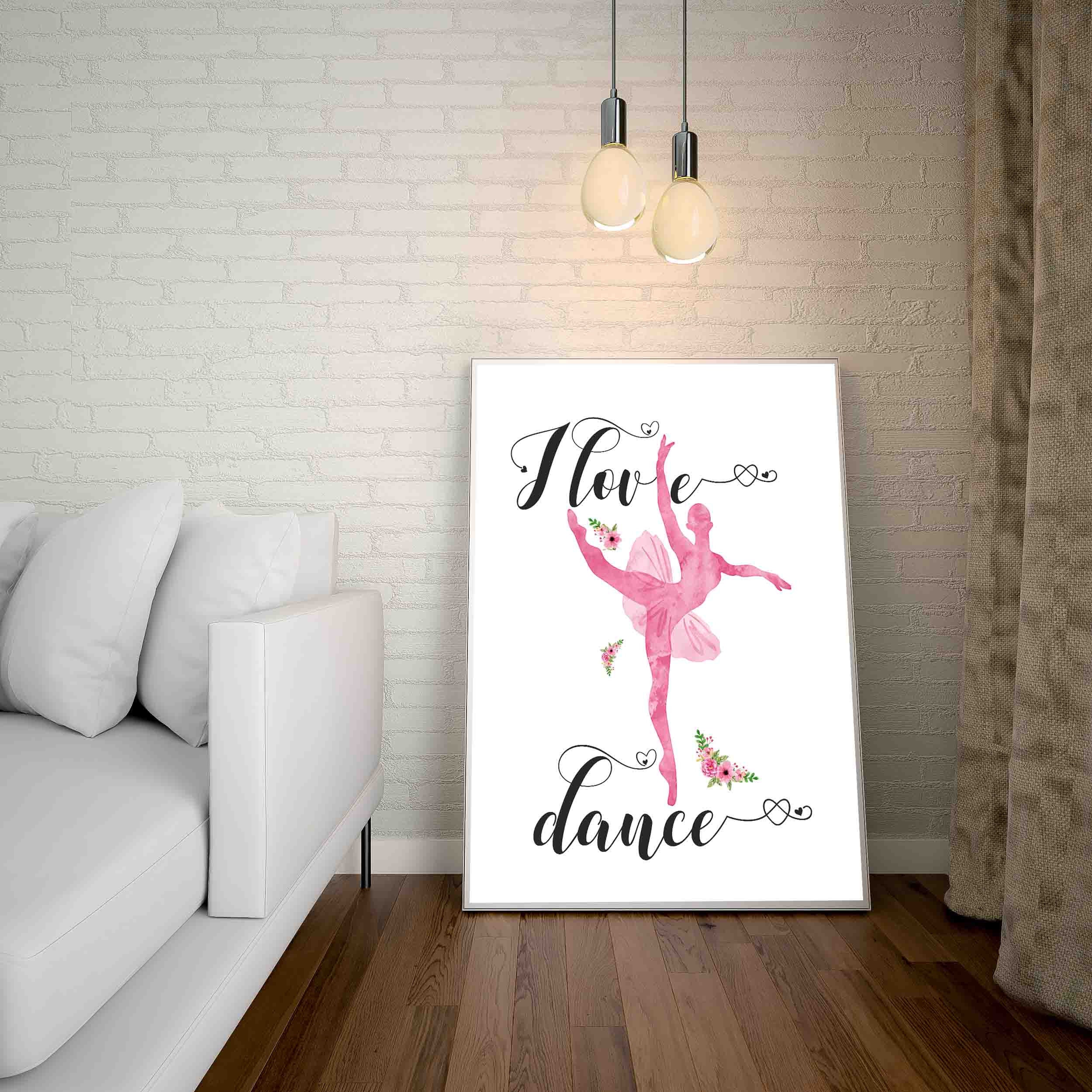 I Love Dance Teacher Gift Printable Dance Instructor Keepsake - Etsy