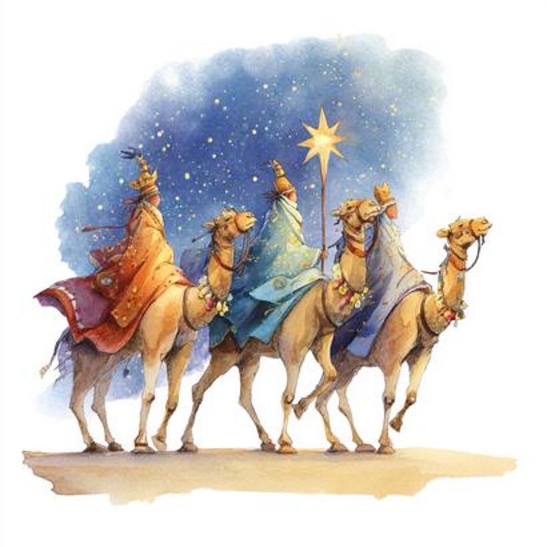 8 Reyes Magos Clipart Tres Reyes Magos Tarjetas de Navidad Hacer ...