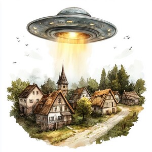8 UFO in Sky Clipart Flying Saucer Clipart Aliens Clipart Space Ship ...