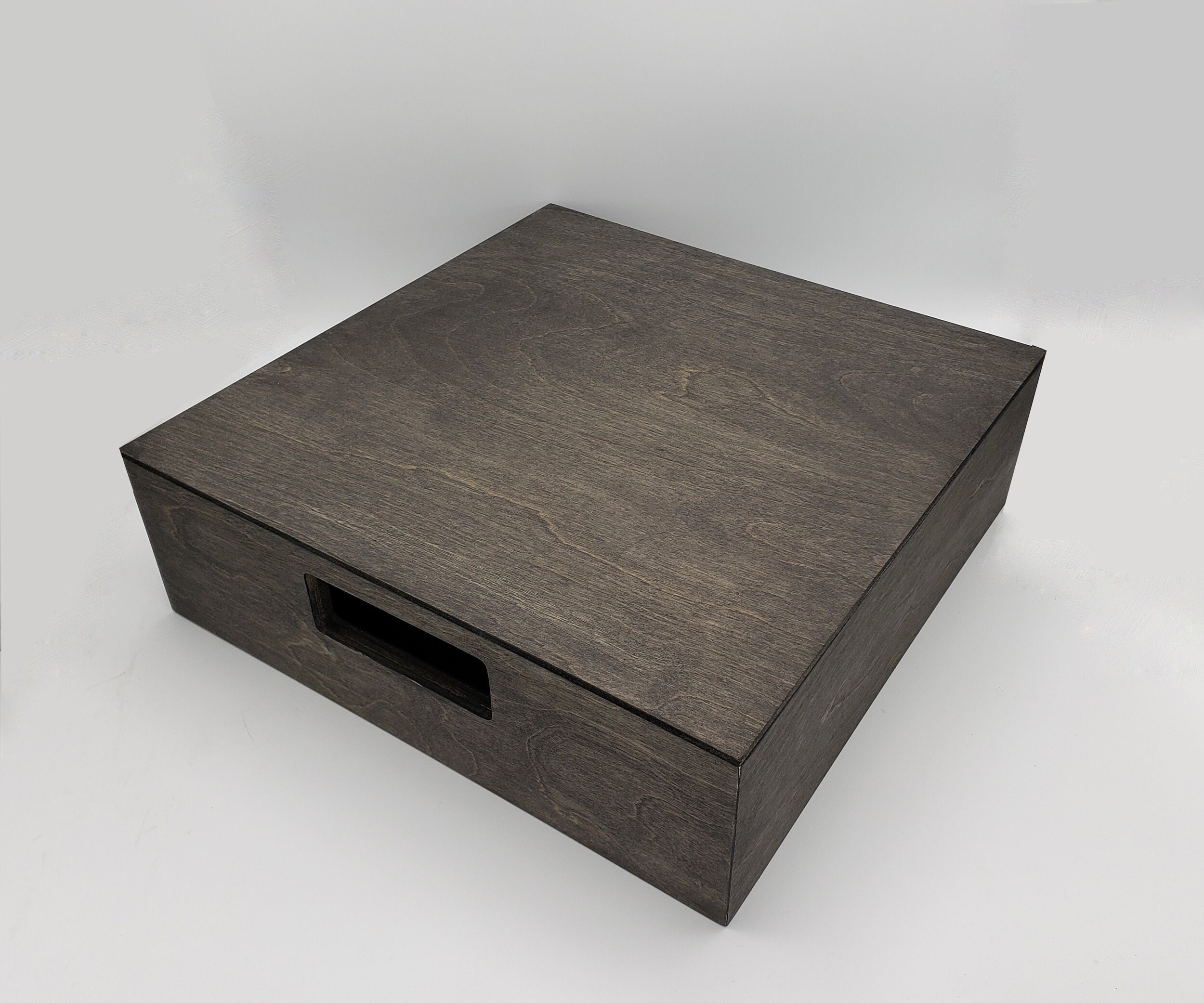 Wood Box With Handles And Drop In Lid Tote Wooden Crate | Etsy