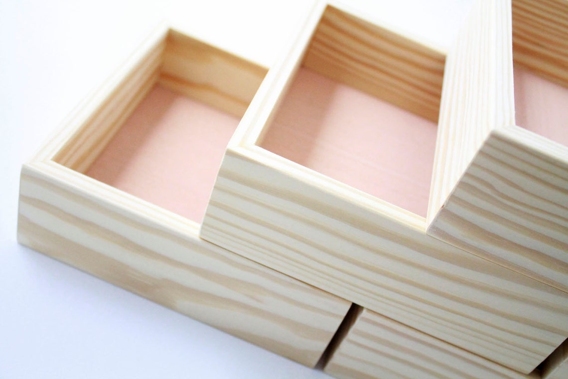 6x 6x 2 Wood Boxes Handmade Box Storage | Etsy