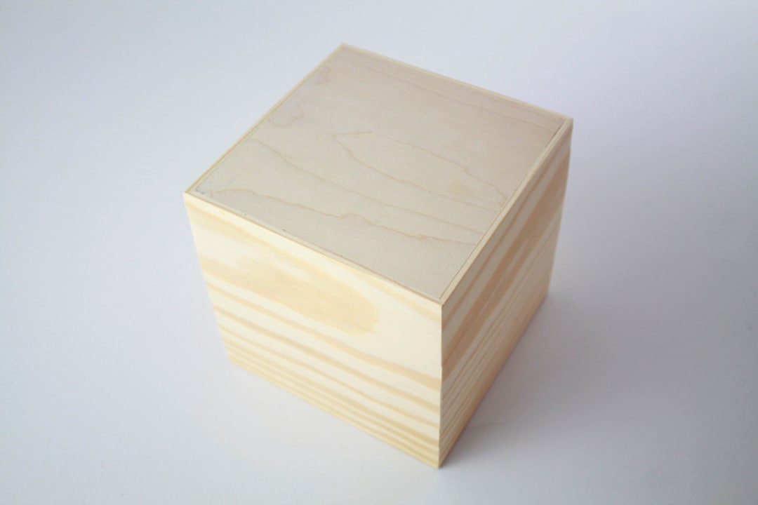 5x 5x 5 Box With Hinged Lid, Custom Wooden Box, Gifts for Him, Home ...