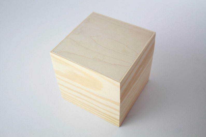 Wood Box With Lid 5x 5x 5 Handmade Jewelry - Etsy
