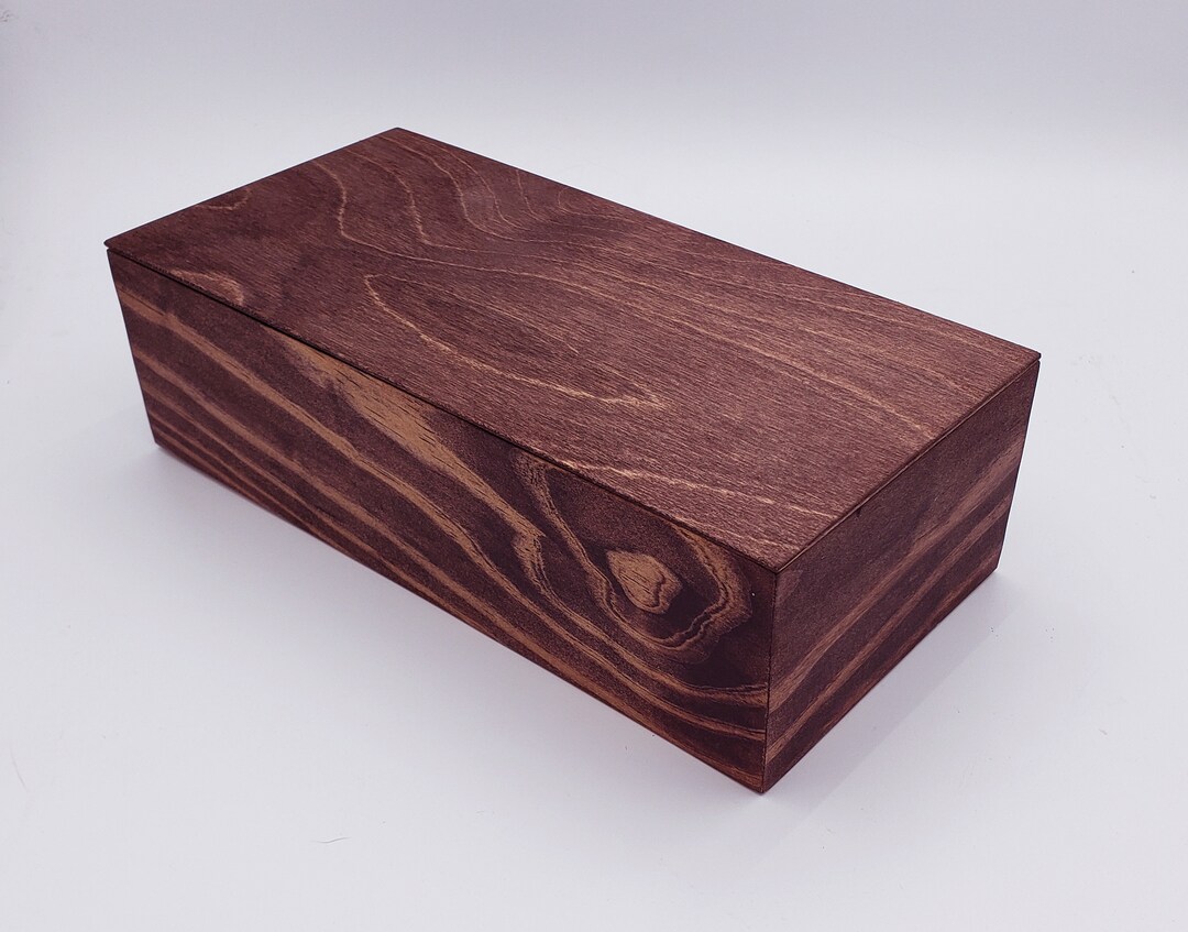 10.5 X 5 X 3 Box With Drop in Lid Handmade Wood Box Marketing Materials ...