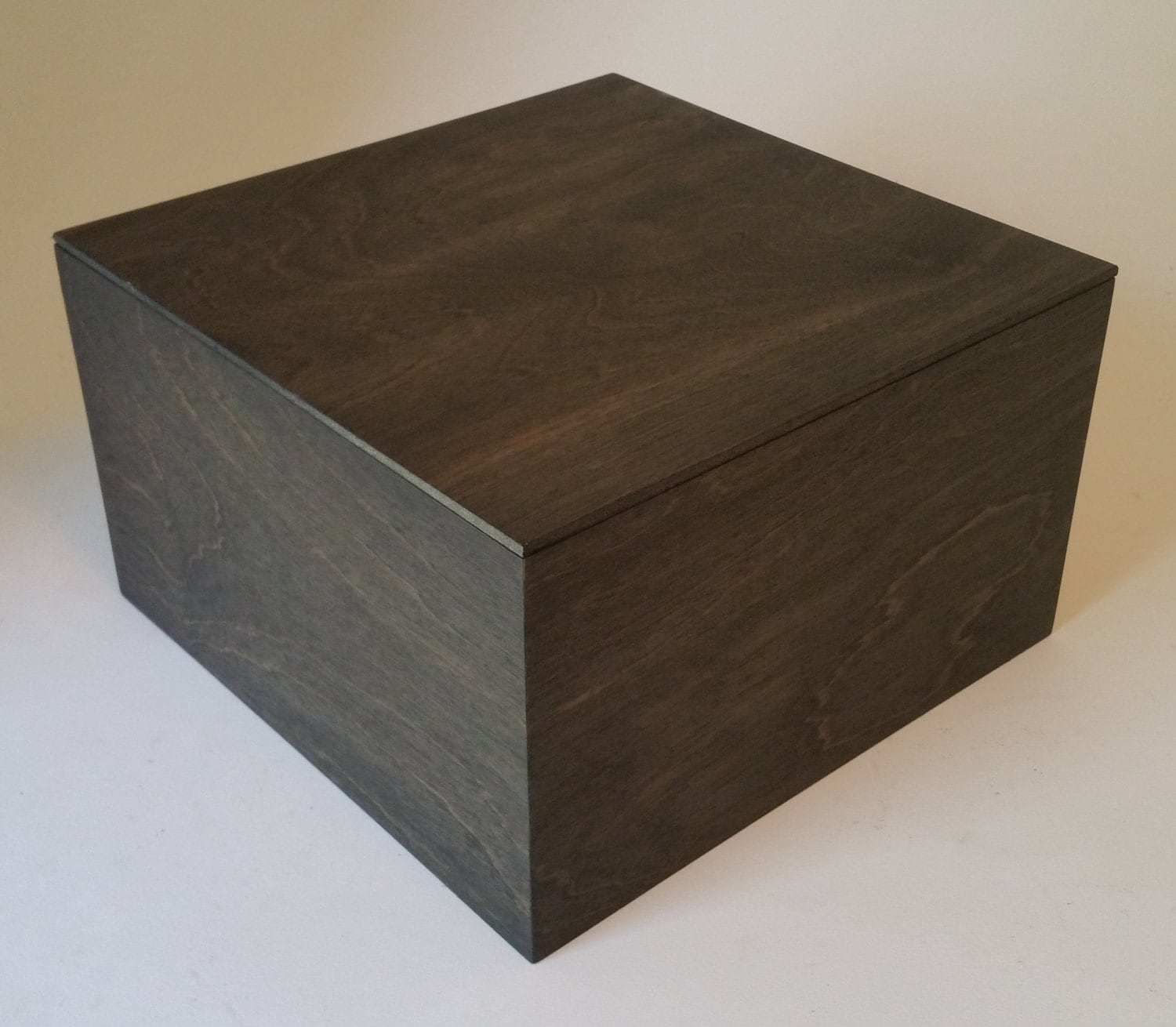 Boîte en bois avec couvercle 10x10x6 Black Onyx Stain Rustic - Etsy France