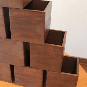 Wood Box 6x6x6 Handmade Wedding Centerpieces Flower Planter Vase Box ...