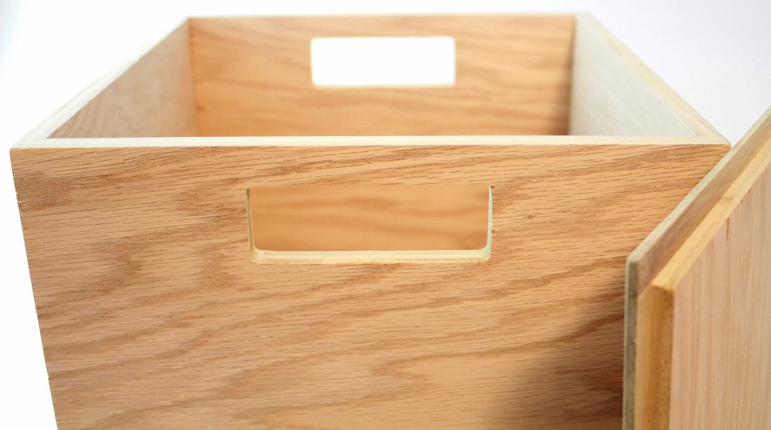 12x 12x 12 Wood Box With Lid and Handles Playroom Box Baby Toy Storage ...