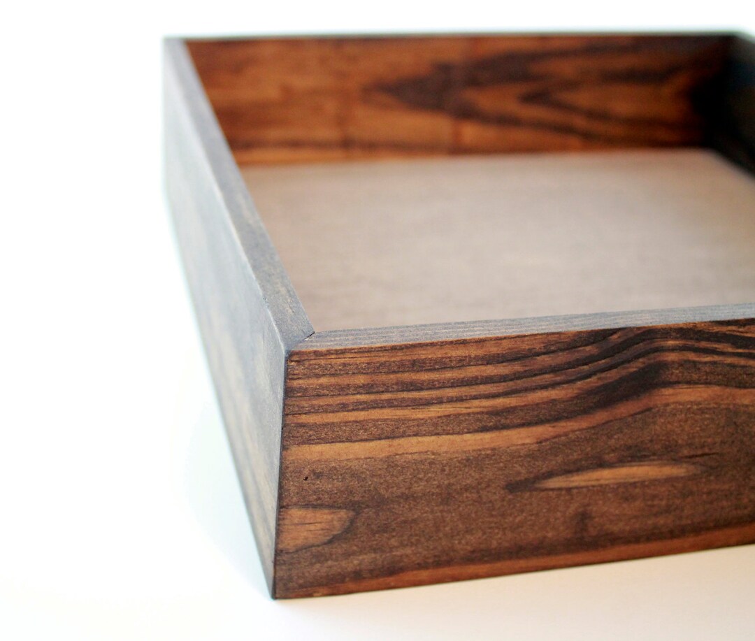 Wood Box 12 X 12 X 3 Wedding Centerpiece Flowers Candle Holder Storage ...