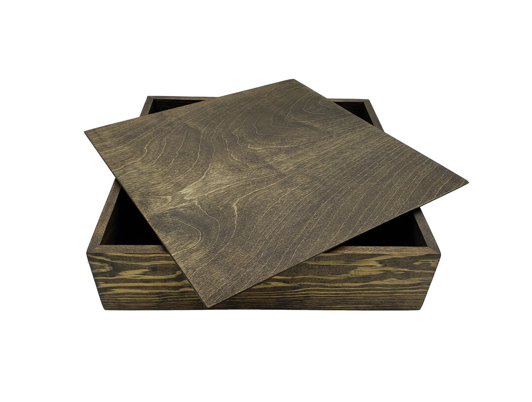 Wood Box 12x 12x 2.5 With Drop in Lid Gifting Marketing Promotions ...