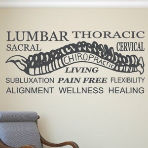 Chiropractor Collage. Vinyl Decal - Etsy