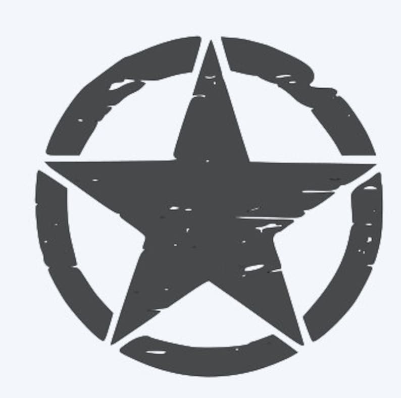 Distressed Star. Vinyl Decal - Etsy