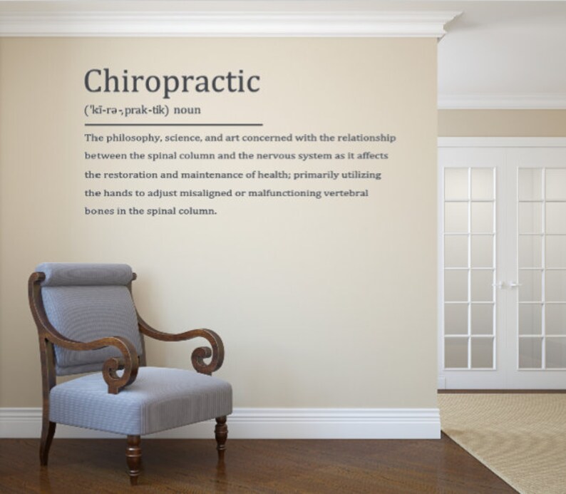 Chiropractic Definition. Vinyl Wall Decal. Business Decals | Etsy