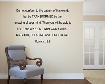 Do Not Be Conformed to This World but Be Transformed by the | Etsy