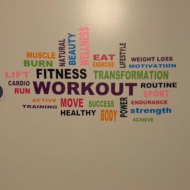 Strength and Conditioning Decals Basement Wall Decor Gym Decal Home Gym ...
