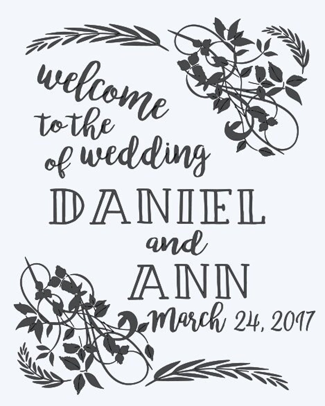 Custom Wedding Decal- Window Decals- Chalkboard Decals- Mirror Decals ...
