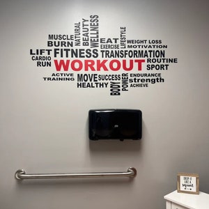 Strength and Conditioning Decals Basement Wall Decor Gym Decal Home Gym ...