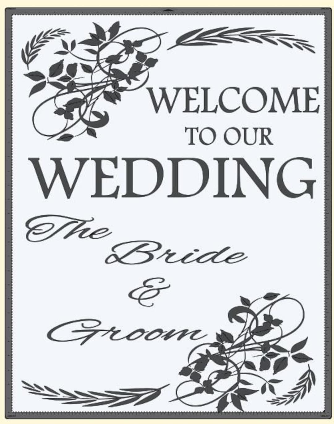 Wedding Mirror Decals Custom Wedding Decals- Vinyl Decals for Mirrors ...