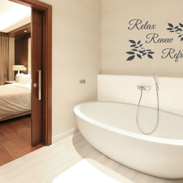 Bathroom Wall Decal - Etsy