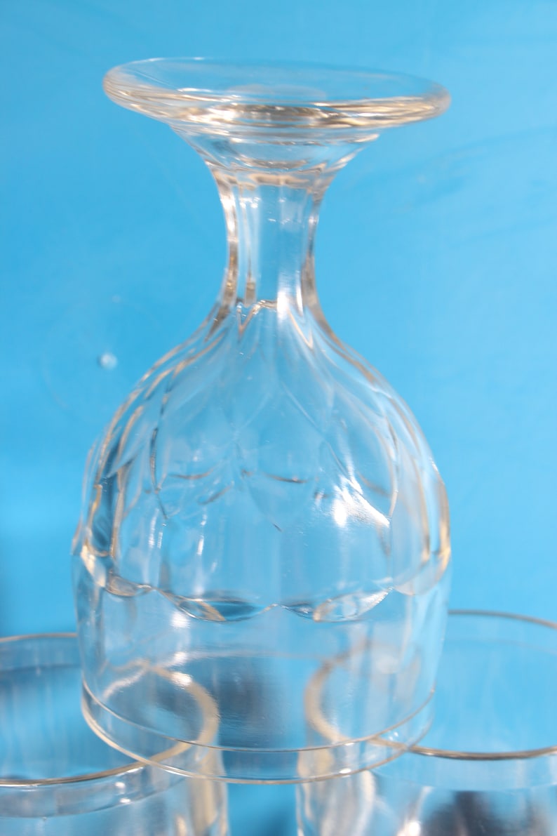 Wine or Water Glass Cups Diamond Pattern Setting for 6 - Etsy