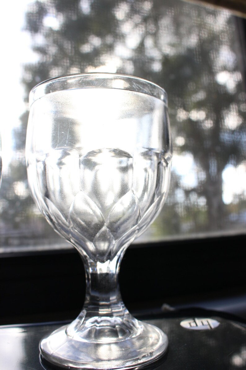 Wine or Water Glass Cups Diamond Pattern Setting for 6 - Etsy