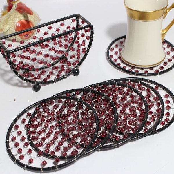 Beaded Coasters - Etsy