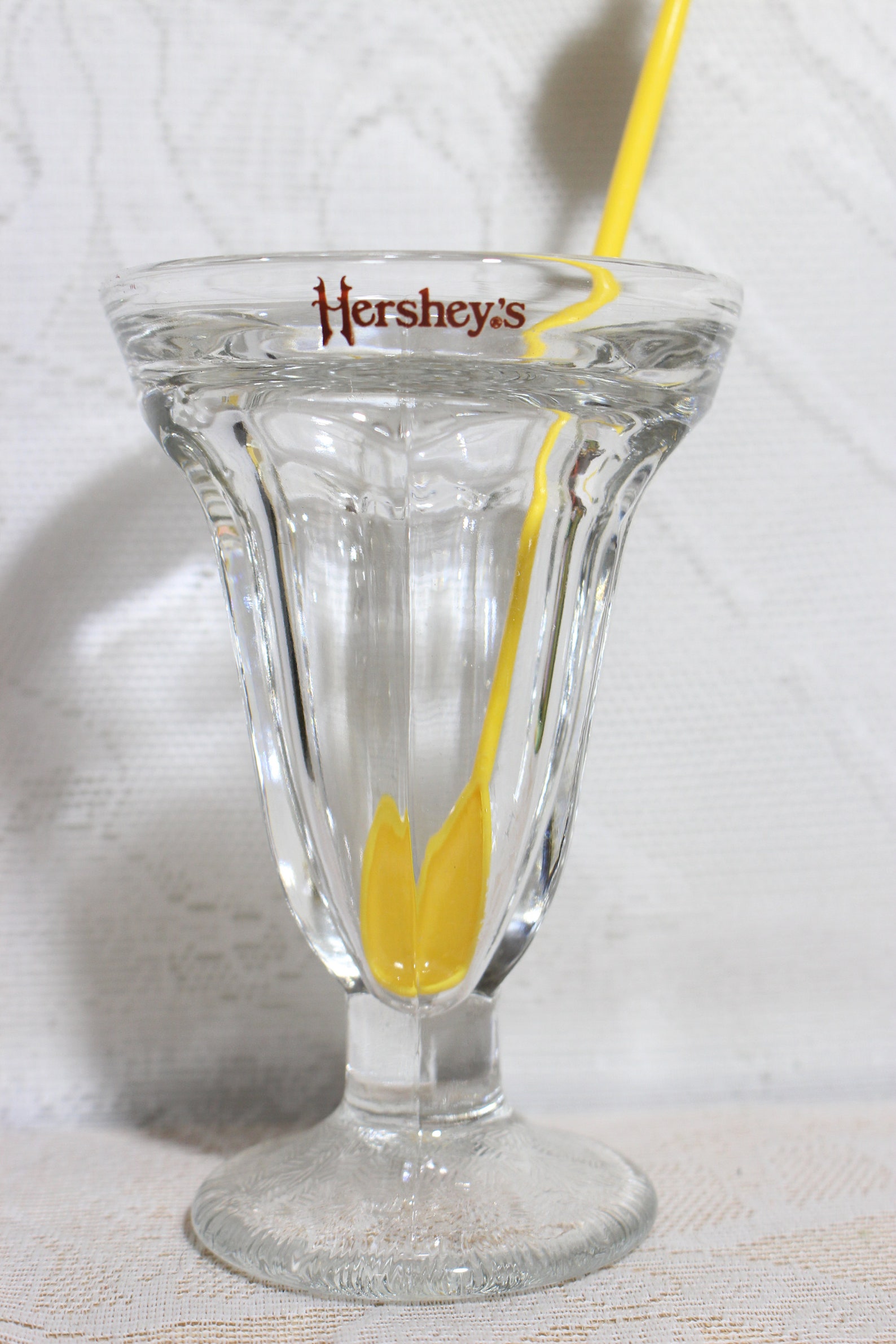 Vintage Hershey Glass Cup Tall Ice Cream Cup Sunday or - Etsy