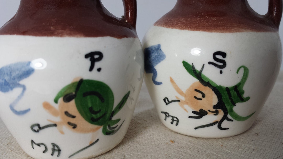 Ceramic Salt and Pepper Shaker, Hillbilly Ma' and Pa', Vintage Shaker ...