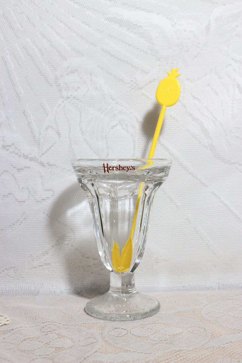 Vintage Hershey Glass Cup Tall Ice Cream Cup Sunday or - Etsy