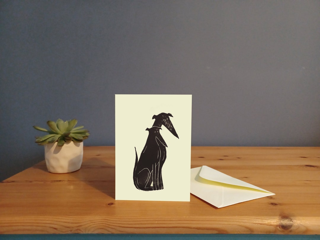 Whippet Wedding Card, Greyhound Card, Wedding Card, Dog Engagement Card ...